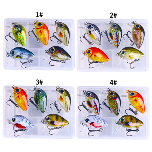 5PCS Crankbait Fishing Lures Small Mini Floating Swimbaits | eBay