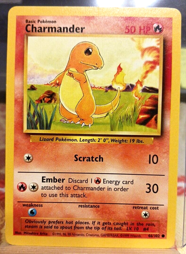 POKEMON Charmander 46/102 Base Set Unlimited Common, NM Condition | eBay