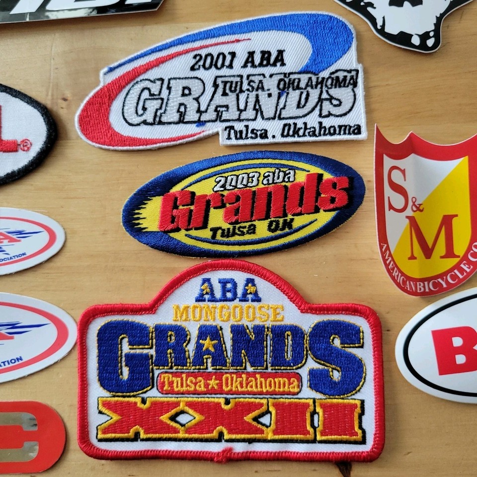 BMX Bike Patch Sticker decal lot ABA Bell S&M grands Mongoose | eBay