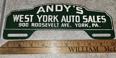 Smaltz York Pennsylvania Andy's West Auto Sales License Plate Topper ...