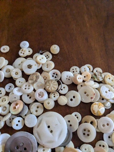 VTG Buttons Approx. 100 Various Shell See Pics for Details P35H | eBay