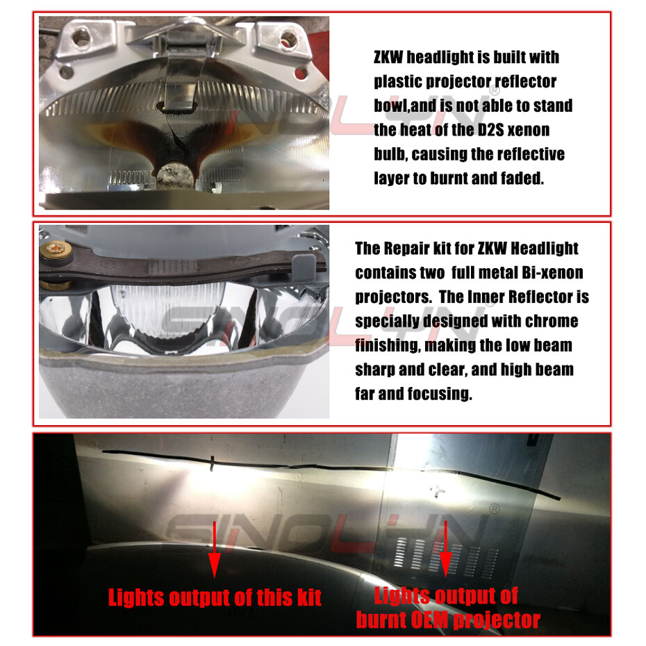 HID Bi-xenon Headlight Projector Lens D2S Replacement For BMW E46 M3 ...