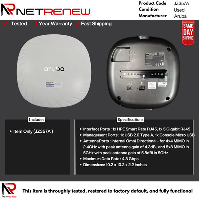 Aruba JZ357A AP-555 (US) Unified Campus Wi-Fi 6 Wireless Access Point ...