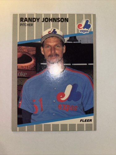 1989 Fleer #381 Randy Johnson RC - Ad Completely Blacked Out Gem Mint ...