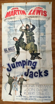 JUMPING JACKS (1952) 9899 Movie Poster Dean Martin Jerry Lewis Norman ...
