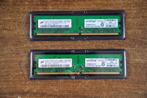Crucial 4GB (2 x 2GB) DDR2 1066MHz (PC2-8500U) UDIMM 240-Pin Memory RAM ...