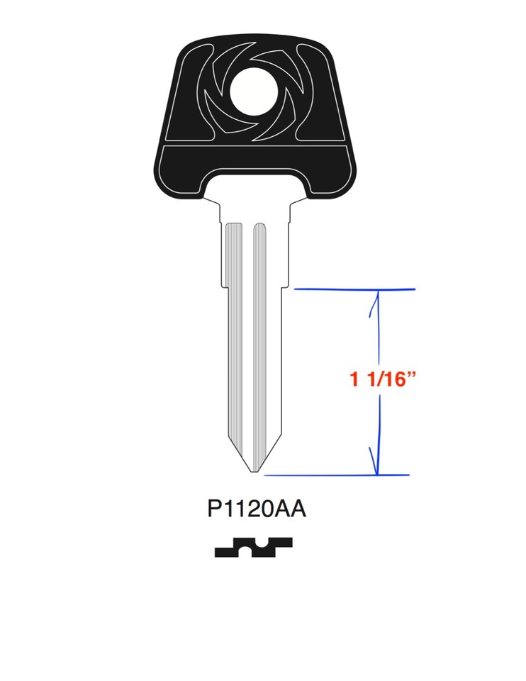 MGB Ignition KEY BLANK for 75-77 MGB & Midget British Leyland. MGC AA2 ...