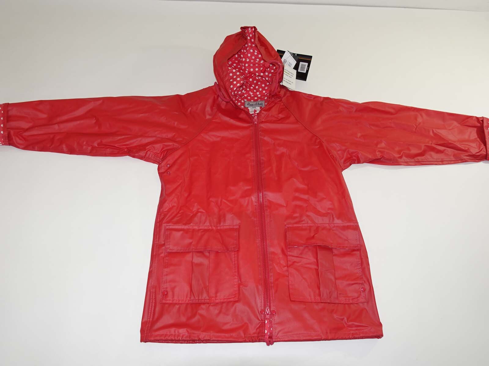 Rain-Slicks by De MTC Women's Rain Coat XS NWT Long Sleeves Red Hooded ...