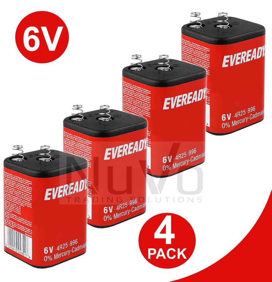 NEW EVEREADY LANTERN TORCH BATTERY 6V 6 VOLT 4R25R PJ996 996 908 430 ...