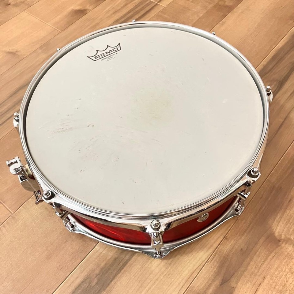 Canopus Snare Drum 14x5.5 Birch Shell Used Red Satin | eBay