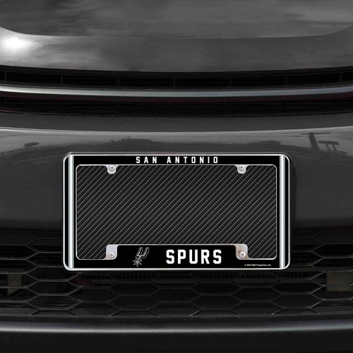 San Antonio Spurs Metal License Plate Frame Chrome Tag Cover Alternate ...