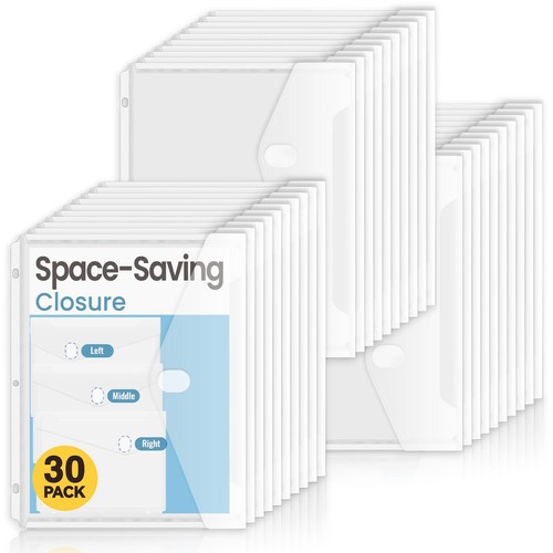 30 Pack Binder Folders with Space-Saving Closure, Super Heavyweight ...