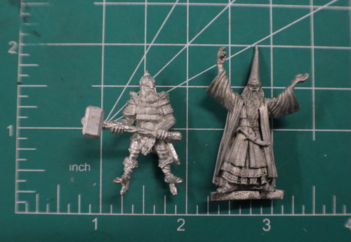 RAL PARTHA Dungeons & Dragons Metal Miniatures WIZARD & FIGHTER 28MM ...