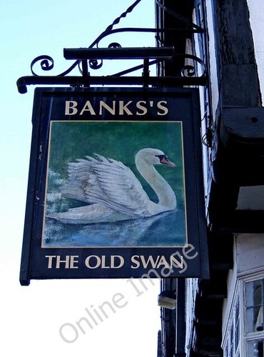 Photo 6x4 The Old Swan pub sign, 175 Long Street Atherstone\/SP3197 ...