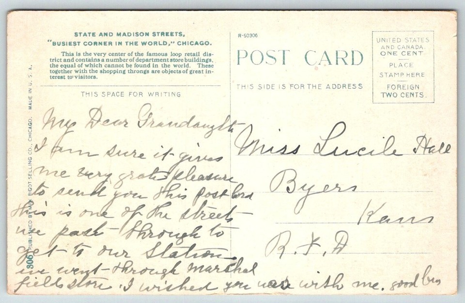 State and Madison Streets Chicago Illinois Postcard c1915 | eBay