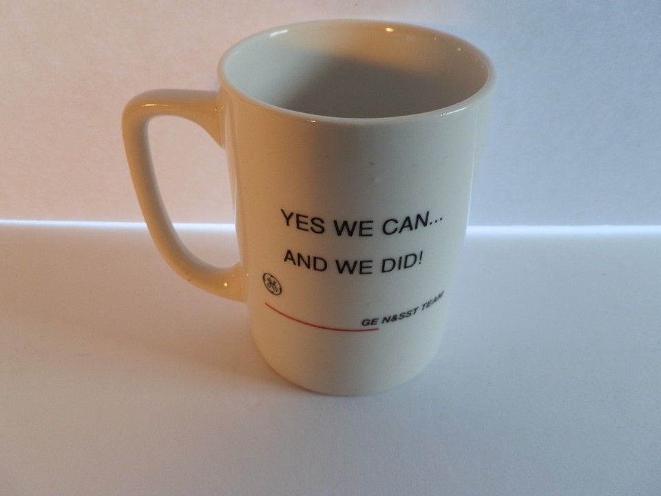 NUKE MUG (198X) GE N&SST Team Yes We Can And We Did" (Nuclear Power) | eBay