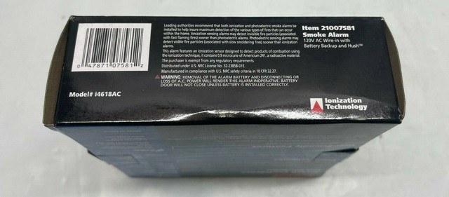 Kidde 21007588 120V AC wire-in Hush Smoke Alarm with Battery Backup - 4 ...