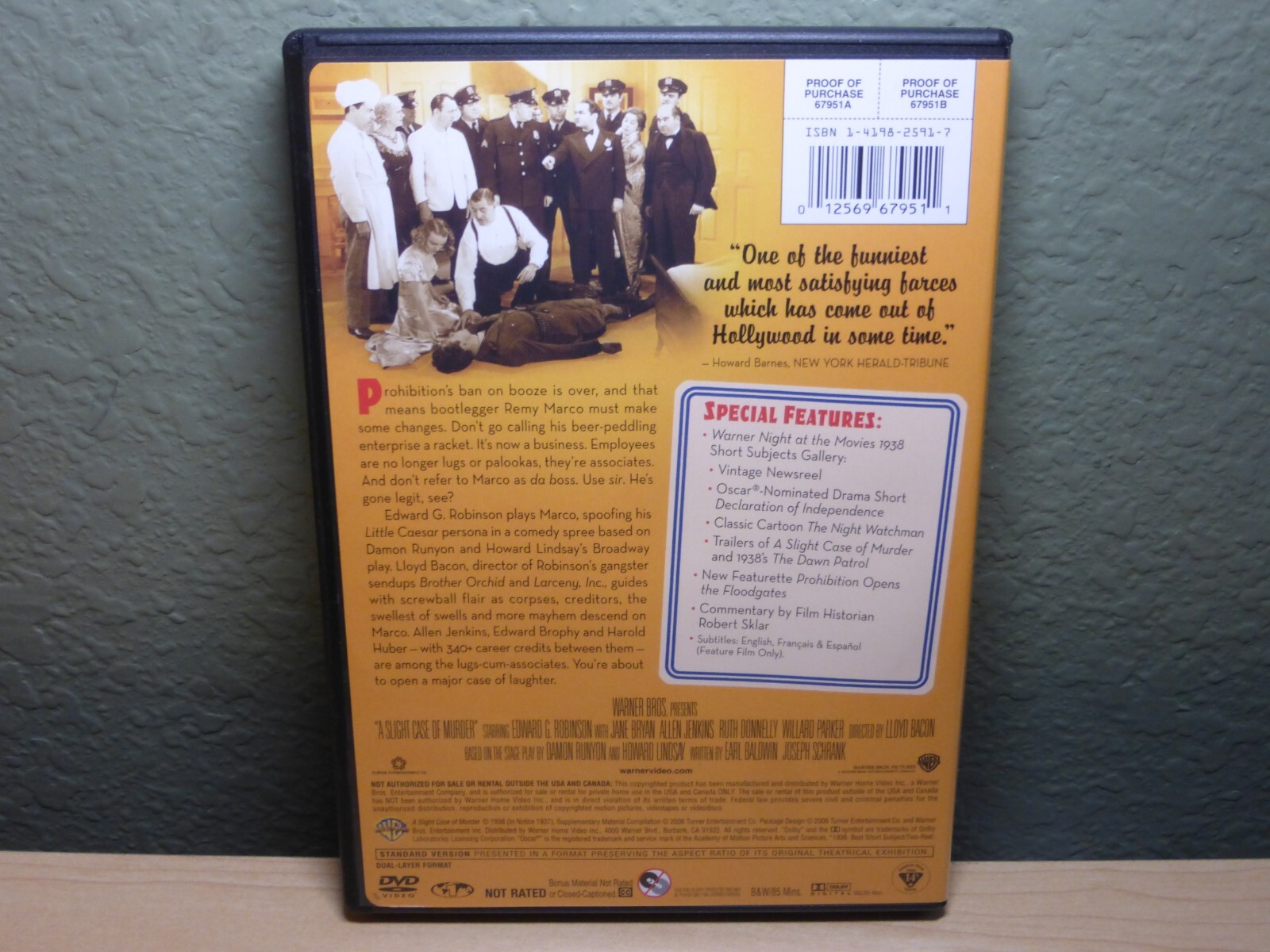A Slight Case of Murder (DVD, 2006) Edward G. Robinson Warner Bros ...