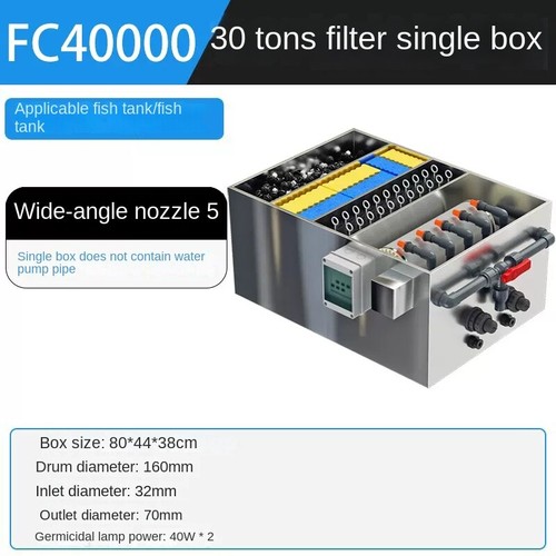 Stainless Steel Fish Pond Filter Drum Microfilter Water Circulation ...