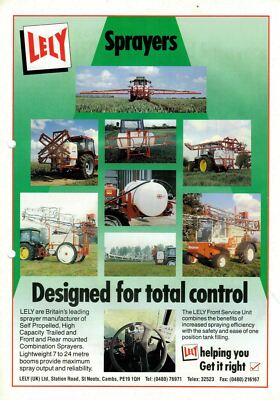 Lely Sprayers Brochure / Leaflet 0369F | eBay UK
