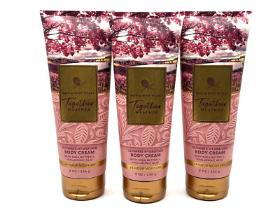 NEW 3 BATH & BODY WORKS TOGETHER WEATHER BODY CREAM 8 OZ ULTRA SHEA ...