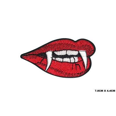 Devil Lips Embroidered Patch Iron On/Sew On Patch Batch For Clothes | eBay