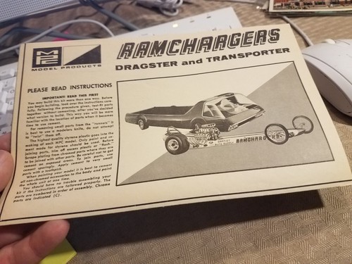 Vintage 1960s Ram Chargers Dragster & Transporter Model Car ...