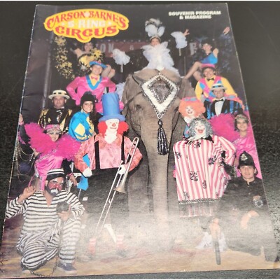Carson and Barnes 5 Ring Circus Program - Largest Travelling Big Top ...