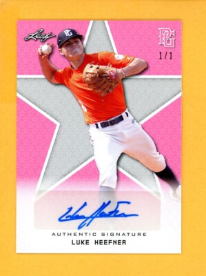LUKE HEEFNER 2020 Leaf Perfect Game National Autograph Pink Rookie AUTO ...