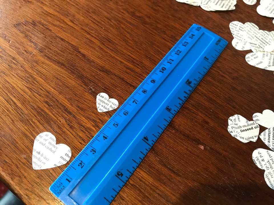 Vintage Dictionary paper hearts, table scatters, Wedding Confetti ...