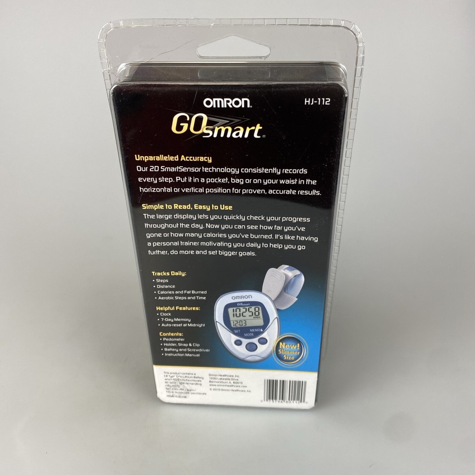 Omron HJ-112 Digital Pocket Pedometer Dual Sensor New Sealed ...