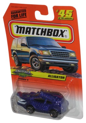 Matchbox Animals Series 6 (1997) Alligator Purple Die-Cast Toy Car #45/ ...