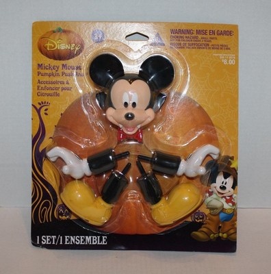NEW Disney Mickey Mouse (w/Fangs) Pumpkin Push-Ins Easy Halloween ...