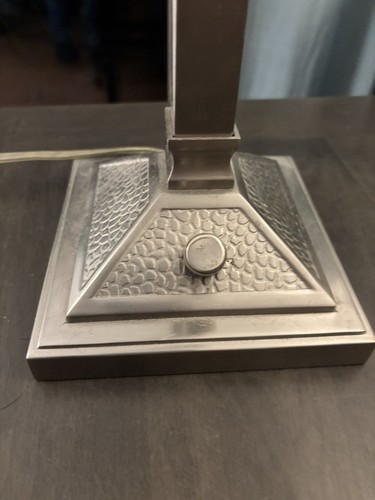 Pasquale Miranda Feiss Frosted Shade Metal Lamp Art Deco Industrial ...