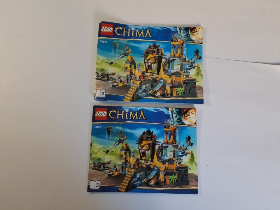 LEGO Chima 70010 The Lion CHI Temple – Complete w/ Box Manual & All 7 ...
