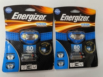 2 Pack Energizer HDA32E Vision 80 Lumens Blue LED Headlight Alkaline ...