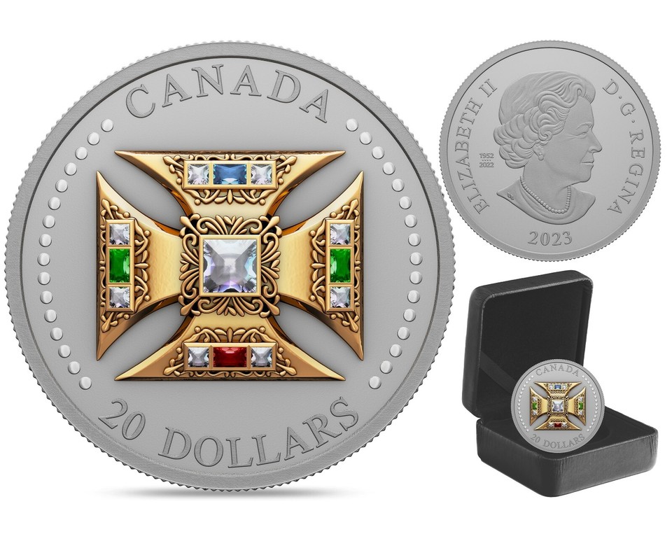 ST. EDWARD’S KING CROWN Queen Memory Mark 2023 CANADA 1oz Pure Silver ...