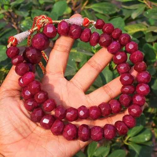 Most Brilliant Real Red Ruby 770. Cts Amazing Cut Braided Necklace VK ...