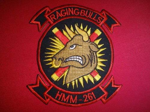 US Marine Medium Helicopter Squadron HMM-261 RAGING BULLS Vietnam War ...