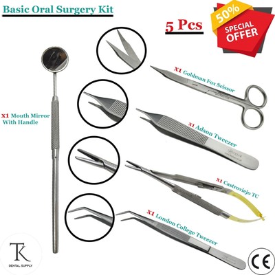 Dental Surgical Basic Oral Surgery Kit Manipulating Delicate Tissues ...