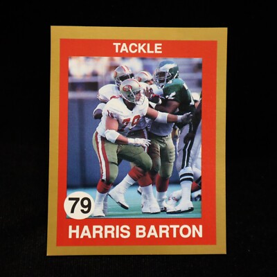 Harris Barton San Francisco 49ers RED & Gold PG&E Calendar Card #79 | eBay