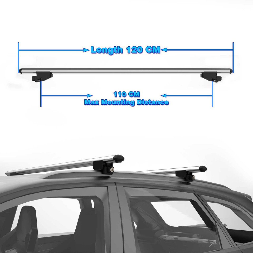 Roof Racks Cross Bars For Audi A6 Avant (C6-C7) 2004-2018 2 Pcs Black ...