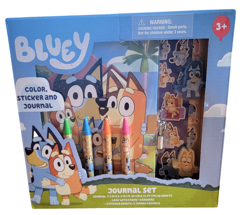 Bluey Activity Creative Studio Playroom Color Sticker and Journal Set ...