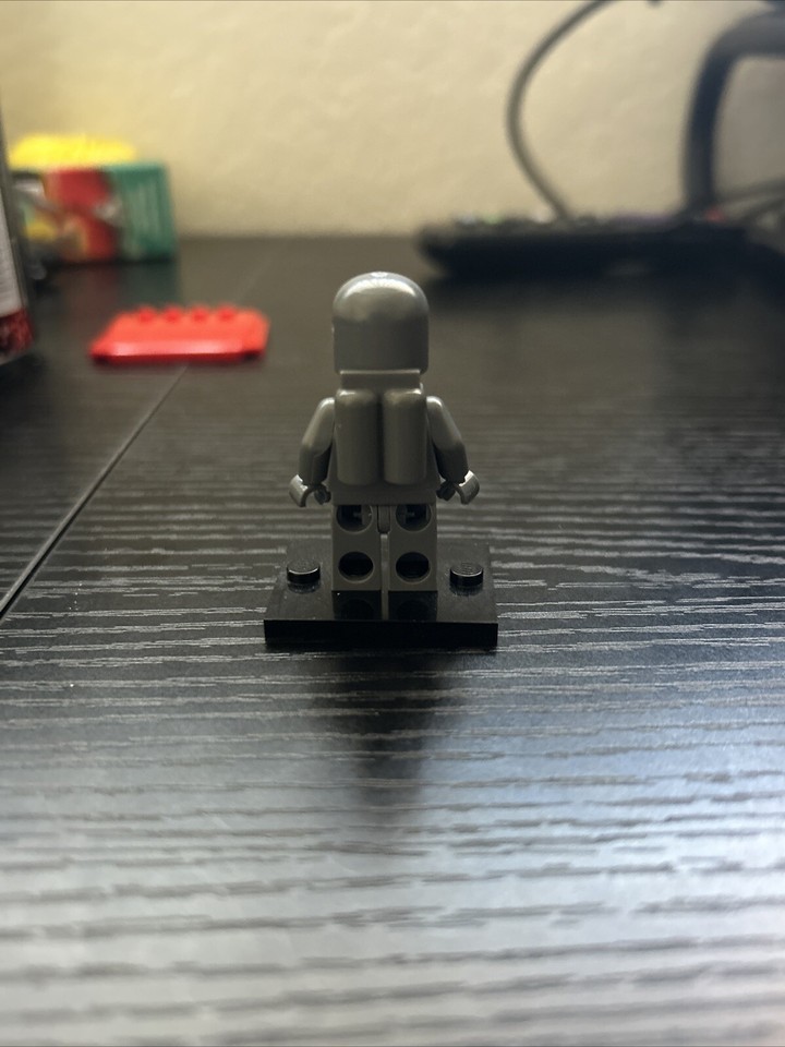 Dark Bluish Gray Classic Spaceman Minifigure w/ non-fading logo (custom ...
