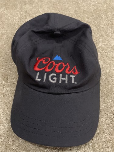 Coors Light Hat Cap Strapback Navy Red Embroidered Adjustable Silver ...