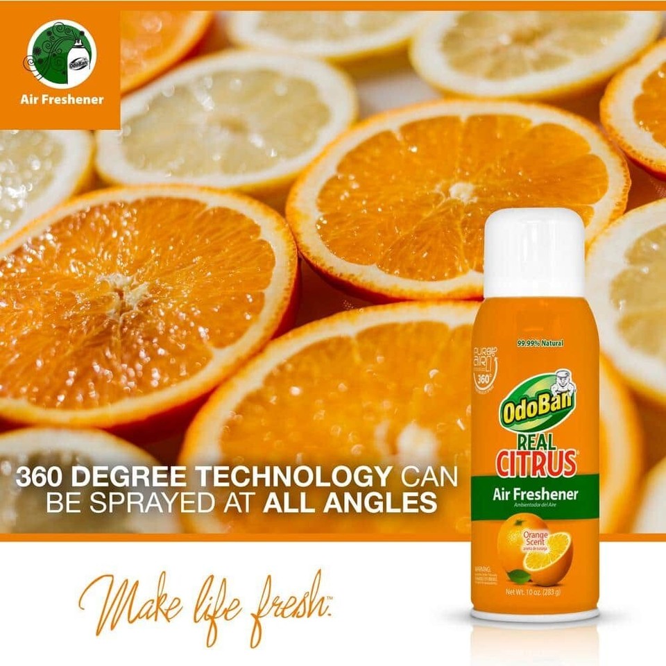 10 oz. Orange Citrus Air Freshener Spray - Natural Room Deodorizer (2 ...