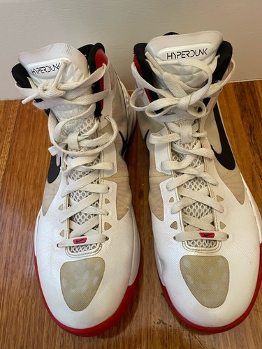 Nike HYPERDUNK Zoom Flywire 2011 Mens Size US 9 White Red Black ...