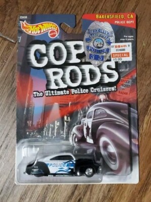 Hot Wheels Cop Rods Bakersfield Police Department Cruiser Tail Dragger ...