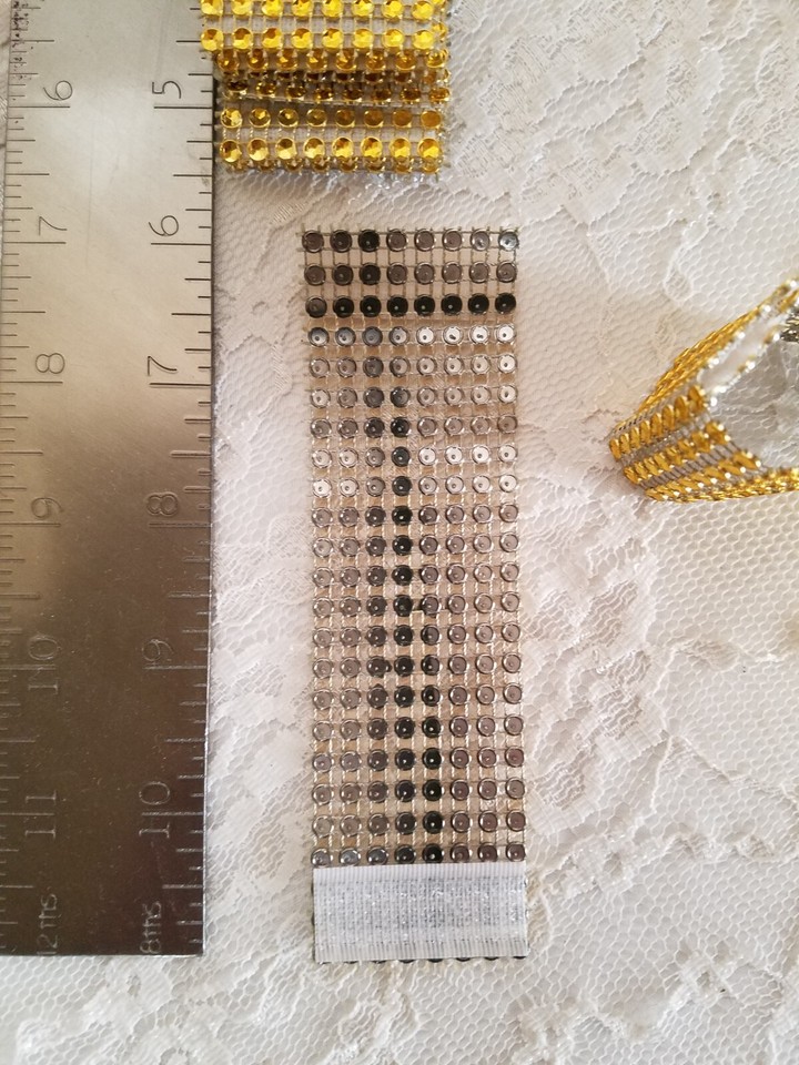 50 Ct. Gold Tone Crystal Rhinestone Napkin Rings~Reusable Fasteners ...