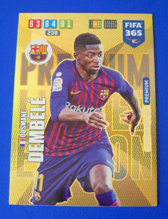 CARD PANINI ADRENALYN FIFA 365 2020 DEMBELE' BARCELONA - LIMITED ...